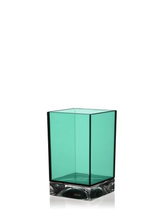 Kartell Boxy Zahnbürstenhalter, Plastik, Aquamarine Grün, 7 x 7 x 12 cm