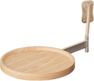 Generic Runder Wandtisch - Couchtisch, um 180&deg; drehbar, klappbar, Snack- und Teetisch, kompaktes tragbares Design, robuster Holzrahmen, Leichter, moderner Sti