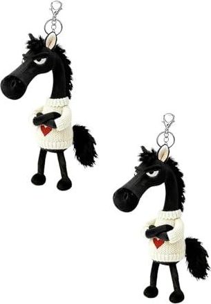Generic 2026 Ann&eacute;e du cheval porte-bonheur Mascotte porte-bonheur Gardien en peluche porte-bonheur porte-bonheur Souhaits positifs, porte-cl&eacute;s chevaux t&ecirc;tus o