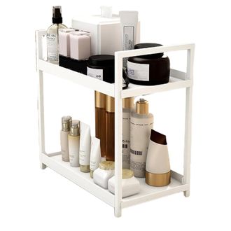 Generico Schreibtischregal mit 2 Ebenen: K&uuml;chenaufbewahrungsorganisator, kleines freistehendes, Schreibtischst&auml;nder f&uuml;r Badezimmer, Ausstellungsregal f&uuml;r die K