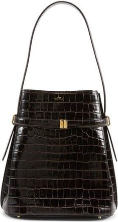 Toteme Sac sceau effet crocodile en cuir de vache