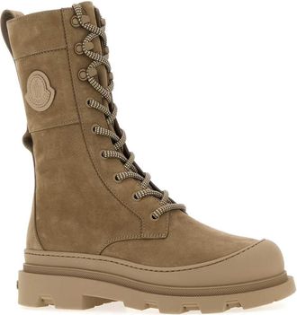 Moncler Womens Dove Grey Suede Vera Boots 81m Stivali