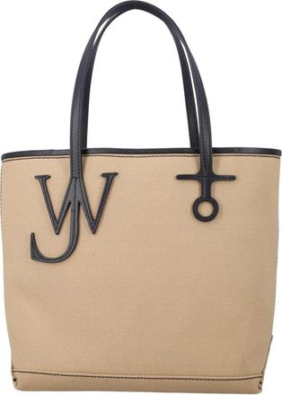 J.W.Anderson Femme, Sacs, Beige, Taille: ONE Size Logo Canvas Tote Bag