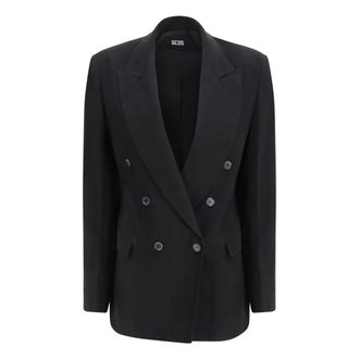 GCDS Zweireihiger Blazer - - Jackets - Damen - Schwarzk - L
