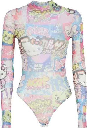 GCDS Gcds, Femme, Tops, Multicolore, Taille: 42 FR Body &Eacute;lastiqu&eacute;