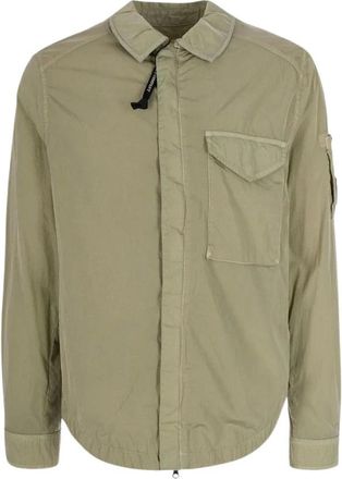 C.P. Company C.p. Company, Homme, Chemises, Vert, Taille: L Chrome R Lens Overshirt