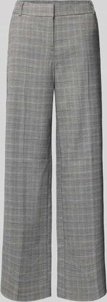 Christian Berg Wide Leg Hose mit Gitterkaro