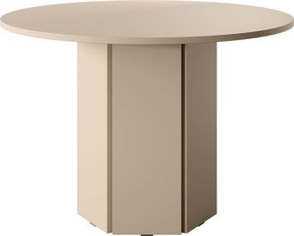 Selsey Esstisch Esszimmertisch Tisch Rund Durchmesser 104 cm K&uuml;chentisch Hexa Cappuccino