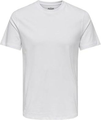 Only & Sons Homme Onsmax Life Reg Stitch Tea Noos T-Shirt, Blanc., XL EU