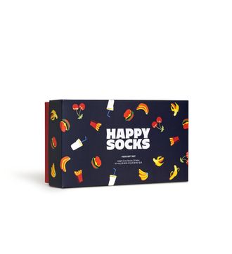 Happy Socks 3er Pack Burger Socken, lustige und bunte Banana und Cherry Baumwolle Socken f&uuml;r Damen und Herren