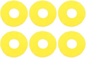 Garneck Gef&auml;lschte Ananas Scheiben Kunststoff 6 St&uuml;ck Gro&szlig;e K&uuml;nstliche Ananasscheiben Dekoration Fotografie Requisiten Wohnraum B&uuml;ro Kindergarten