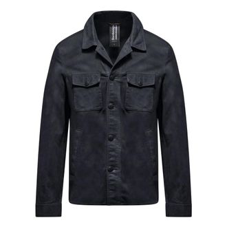 Bomboogie Homme, Vestes, Gris, Taille: 2XL Wed Leather Shirt Jacket
