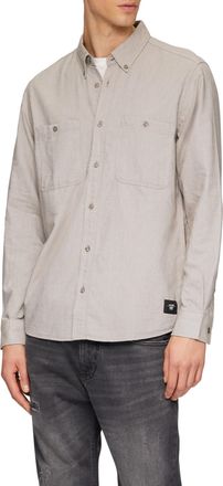 s.Oliver Regular Fit: Baumwollhemd mit Button-Down-Kragen