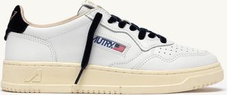 Autry BASKETS MEDALIST LOW EN CUIR BLANC ET VELOUR SPACE