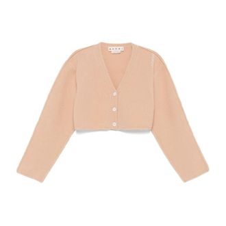 Marni Cardigan mit Kontrastkragen - - Knitwear - Damen - Rosa - S