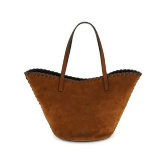 Staud Wildleder-Tasche mit Webdetail - - Bags - Damen - Braun - ONE SIZE