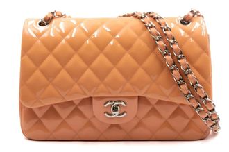 Chanel Patent Leather Jumbo Double Flap Bag Size XL