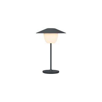 Blomus Mobile Leuchte -ANI Lamp Mini- Tischlampe mit Akku f&uuml;r Innen und Au&szlig;en, 3 Lichtfarben, Dimmbar per Touch 14 x 21 cm (Magnet)