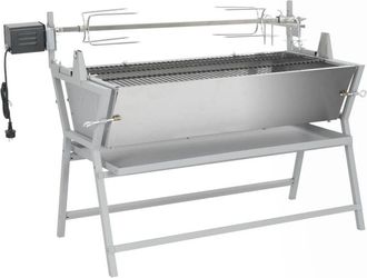 vidaXL Vidaxl - Broche à rôtir de barbecue Fer et acier inoxydable