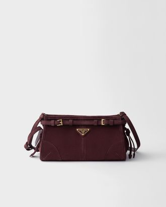 Prada Kleine Prada Bonnie Schultertasche aus Wildleder