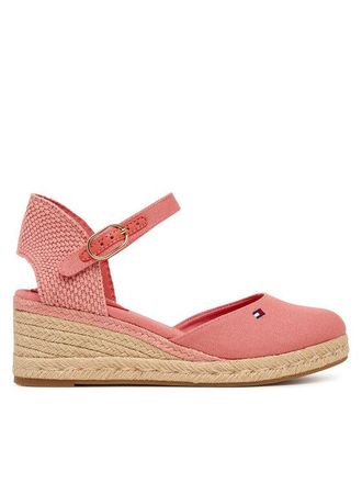 Tommy Hilfiger Espadrilles Mid Wedge Espad Closed Toe FW0FW09233 Korallenfarben