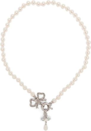 Vivienne Westwood Femme, Accessoires, Gris, Taille: ONE Size Collier Pendentif en Perles