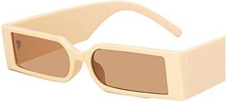 Generic 2025 Designer Small Frame Wide Leg Punk Hip Hop Lunettes de soleil drôles hommes et femmes (couleur : F, taille : 1)