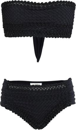 Amir Slama Gehäkelter Bandeau-Bikini - Schwarz