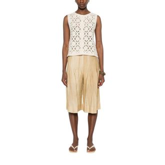 Yerse Yerse, Femme, Tops, Beige, Taille: 40 FR Pull sans Manches