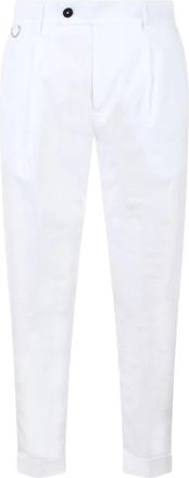 low brand Hose mit Bundfalten - Weiß