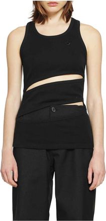 Coperni Femme, Tops, Noir, Taille: 38 FR Spiral Tank Top