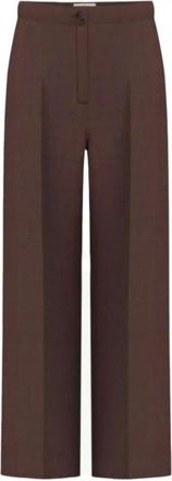 Marella Femme, Pantalons, Brun, Taille: 40 FR Pantalon &agrave; pli marqu&eacute;