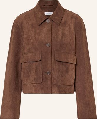 Darling Harbour Darling Harbour Jerseyjacke In Lederoptik braun
