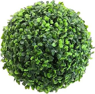 Generic Künstliche Pflanzen, grün, 17 cm, künstliche Formschnittkugeln, für den Außenbereich, hängende Buchsbaumkugeln, künstliche Pflanzenkugeln, Simulations