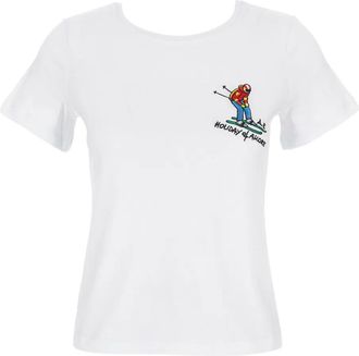 Alessandro Enriquez t-shirt brodé à col rond - Blanc