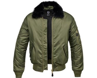 Brandit Outdoorjacke Brandit US Fliegerjacke MA2 mit Fellkragen
