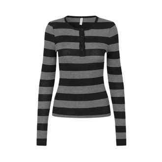 Sams&oslash;e & Sams&oslash;e Sadodo LS Top - Femme - Tops - Gris - Taille: 40 FR