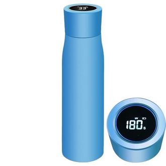 Generic Bouteilles deau en acier inoxydable | Bouteille thermique &agrave; DEL avec affichage de la temp&eacute;rature - Bouteille isotherme en acier inoxydable antid&eacute;rapan