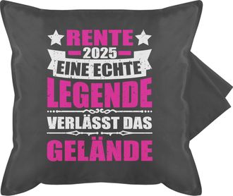 Shirtracer Kissenbezug - Rentner - Kissen - Rente 2025 eine echte Legende verlässt das Gelände - 50 x 50 cm - Grau - 2023 rentenkissen retirement renter geht in 