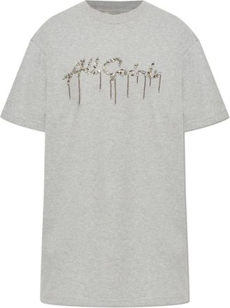 AllSaints Femme, Tops, Gris, Taille: 42 FR Chains Embellished T-Shirt Mini Dress