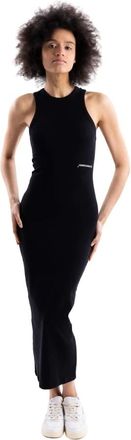 Hinnominate Hinnominate, Femme, Robes, Noir, Taille: 42 FR Longue Robe D&eacute;bardeur C&ocirc;tel&eacute;e