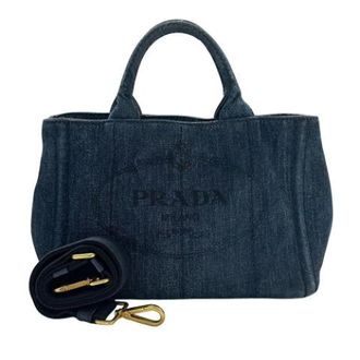 Prada Sac cabas vintage en denim Pre-owned - Femme - Pre-owned - Bleu - Taille: ONE Size