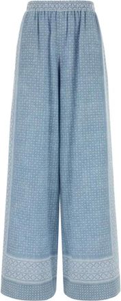 Ermanno Scervino Femme, Pantalons, Bleu, Taille: 38 FR Pantalone
