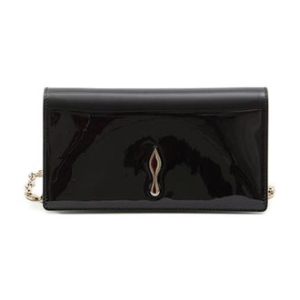 Christian Louboutin Femme, Sacs, Noir, Taille: ONE Size Pochette en cuir verni