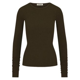 &Eacute;terne Lang&auml;rmeliges- figurbetontes Oberteil - - Tops - Damen - Braun - M
