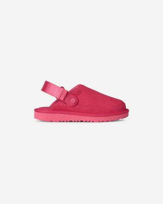 UGG Goldenstar Clog f&uuml;r Kinder in Pink Bloom, Gr&ouml;&szlig;e Wildleder