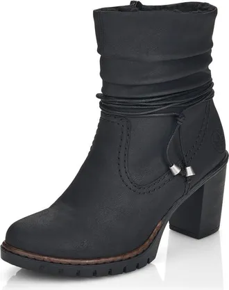 Rieker Damen Klassische Stiefeletten Y2591, Frauen Stiefeletten,übergangsschuhe,Boots,Stiefel,Bootee,Booties,halbstiefel,schwarz (01),36 EU / 3.5 UK