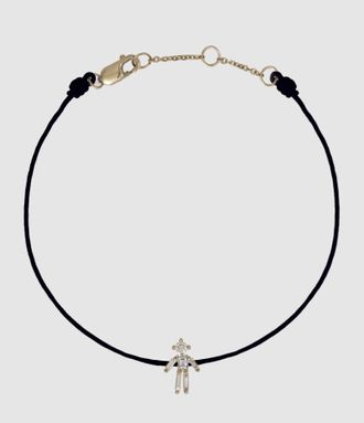 Little Ones Paris Bracelet Cordon Gar&ccedil;on Or Jaune Diamants