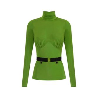 Elisabetta Franchi Damen, Blusen & Hemden, Gr&uuml;n, 2XLGr&ouml;&szlig;e