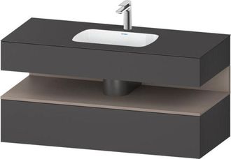 Duravit Qatego Einbauwaschtisch mit Konsolenwaschtischunterbau, - Duravit